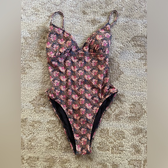 J. Crew | Swim | J Crew Liberty Print Floral One Piece Swim Lace Up ...